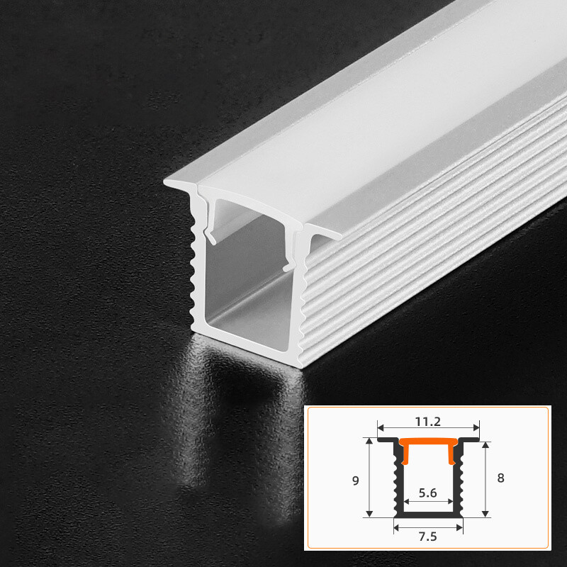 10Pcs 3.3ft Each LED Aluminum Profile Channel Holder with Cover for LED ...