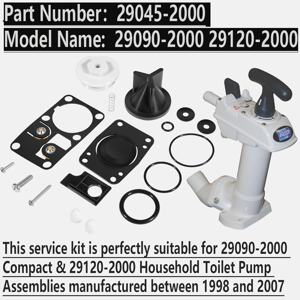 for Jabsco 29045-2000 Marine Manual Toilet 29090-2000 & 29120-2000 ...