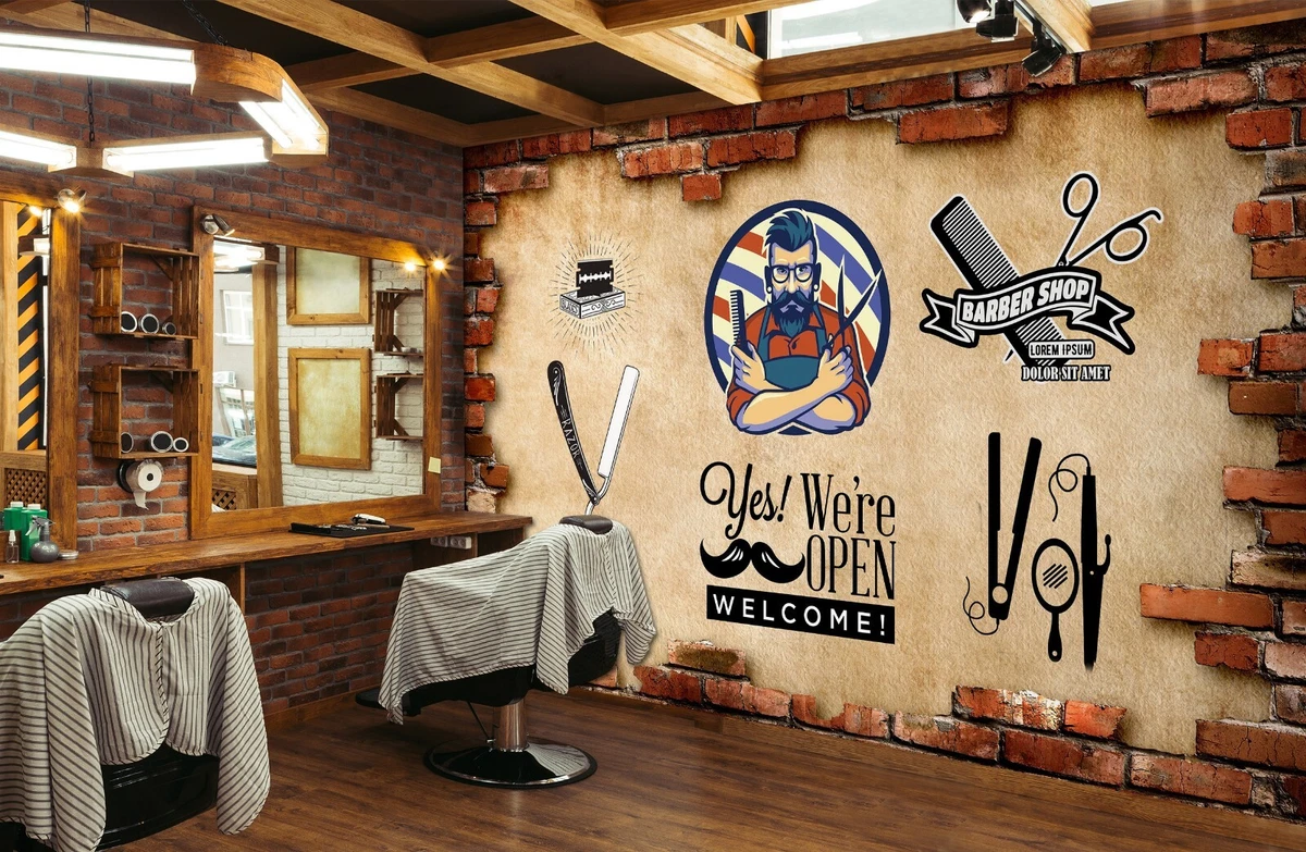 Barber Shop Wallpaper Border