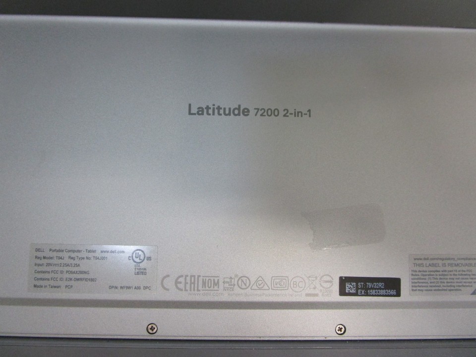 2- Dell Latitude 7200 2 in 1 Core i5-8365U 1.60GHz 16GB No HD No Power ...