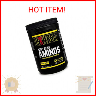 Universal Nutrition - 100% Beef Aminos -3g of Beef Protein Isolate for ...