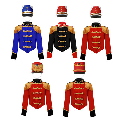 Kids Girls Drummer Uniform Set Marching Band Costume Cosplay Theme ...
