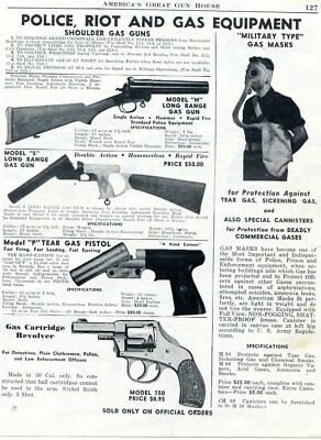 1946 Print Ad of Police Tear Gas Revolver, Long Range Gas Gun, Military ...