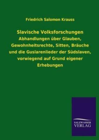 Slavische Volksforschungen 9783846039885| eBay