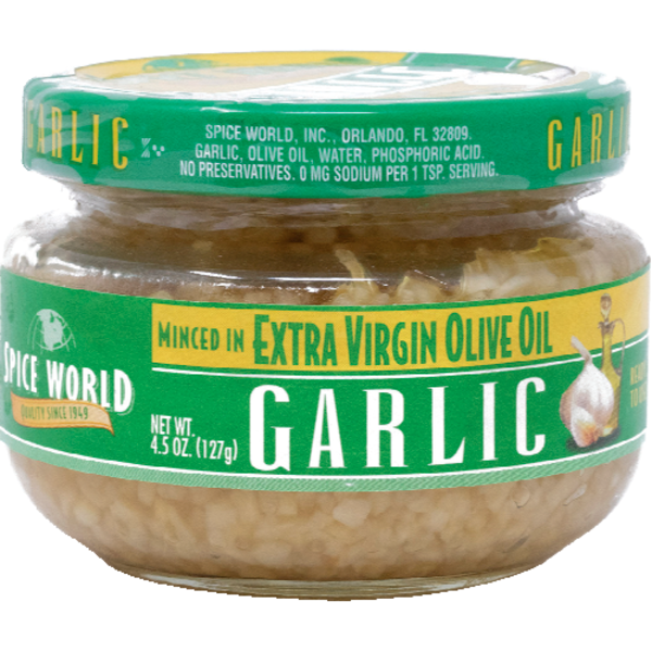 Spice World Minced Garlic Spice World Chopped Garlic No Preservatives,