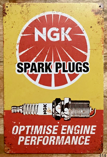 NGK Spark Plugs retro vintage style metal wall sign man cave shed ...