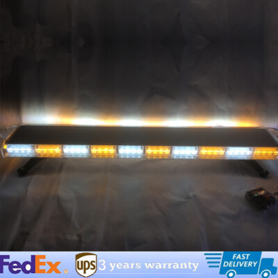 47" 88 LED Strobe Light Bar Amber White Emergency Response Beacon Warn ...