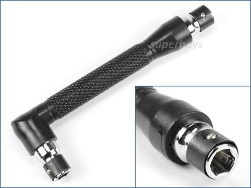 Black L Shaped Dual Head Hex Steel Screwdriver Adapter Bit Drill ...