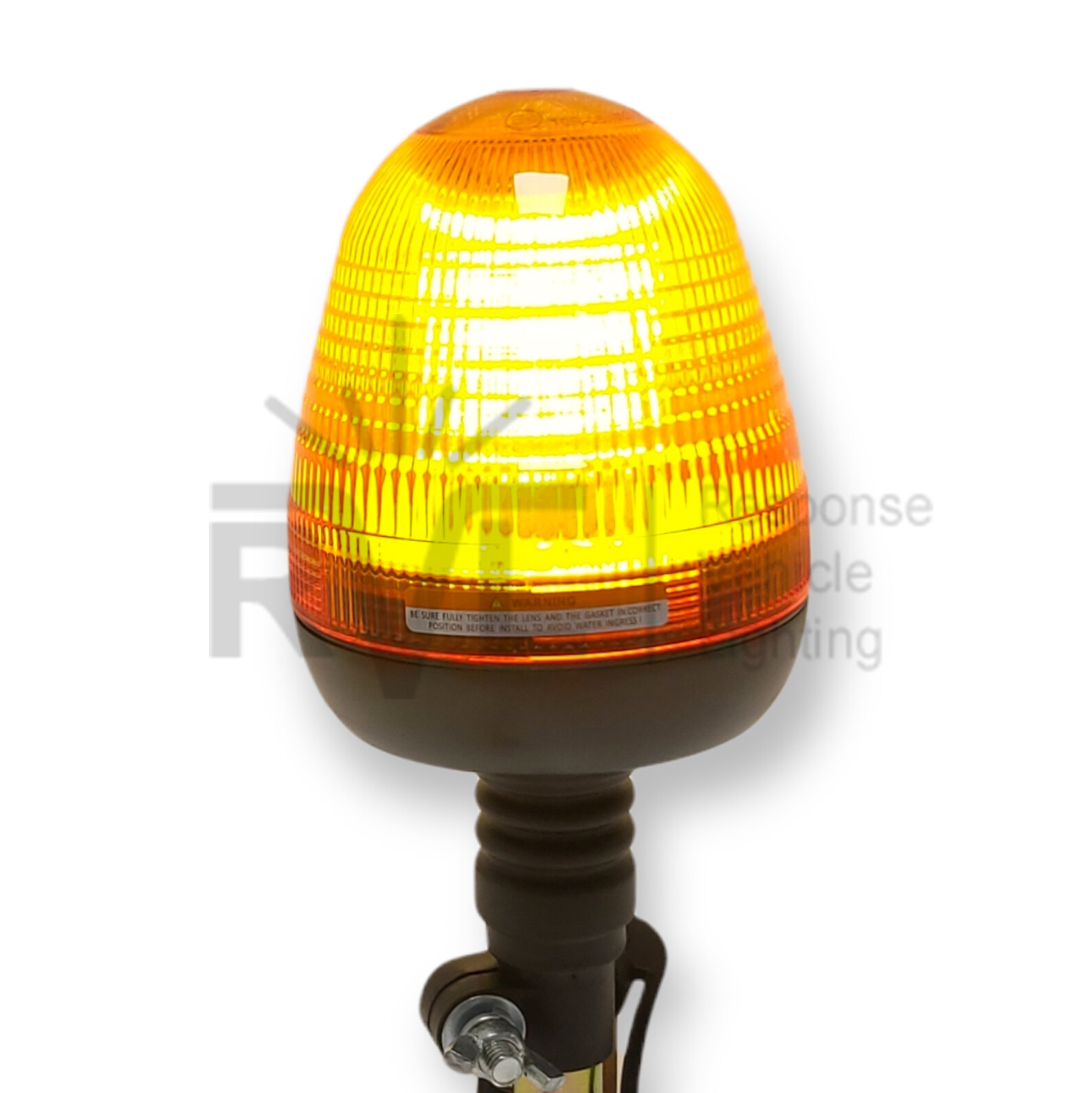 LED Rotating Flashing Amber Beacon Flexible DIN Pole Mount Tractor ...