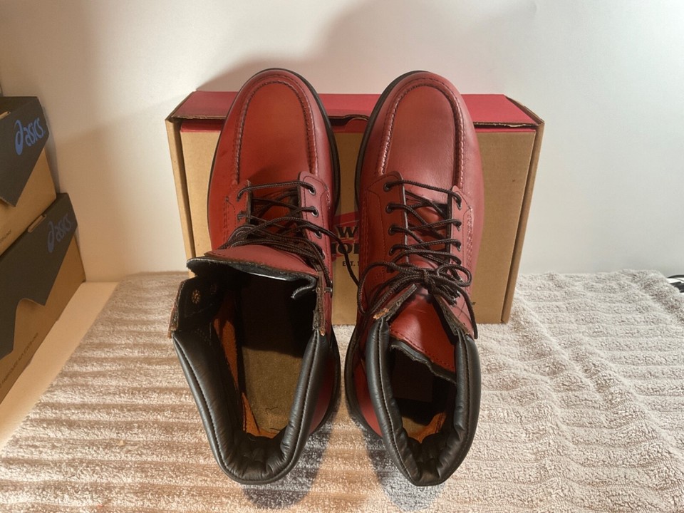 RED WING BOOTS SUPERSOLE RED MOC TOE 202 BOOT NEW IN BOX MULTIPLE SIZES ...