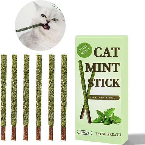 6 Catnip Matatabi Sticks, Natural Snacks for Cats, Interactive Edible ...