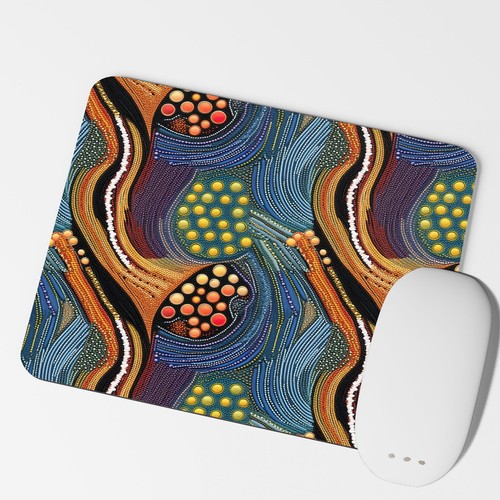 Aboriginal Art Inspired Indigenous Print Neoprene Computer Mouse Pad ...