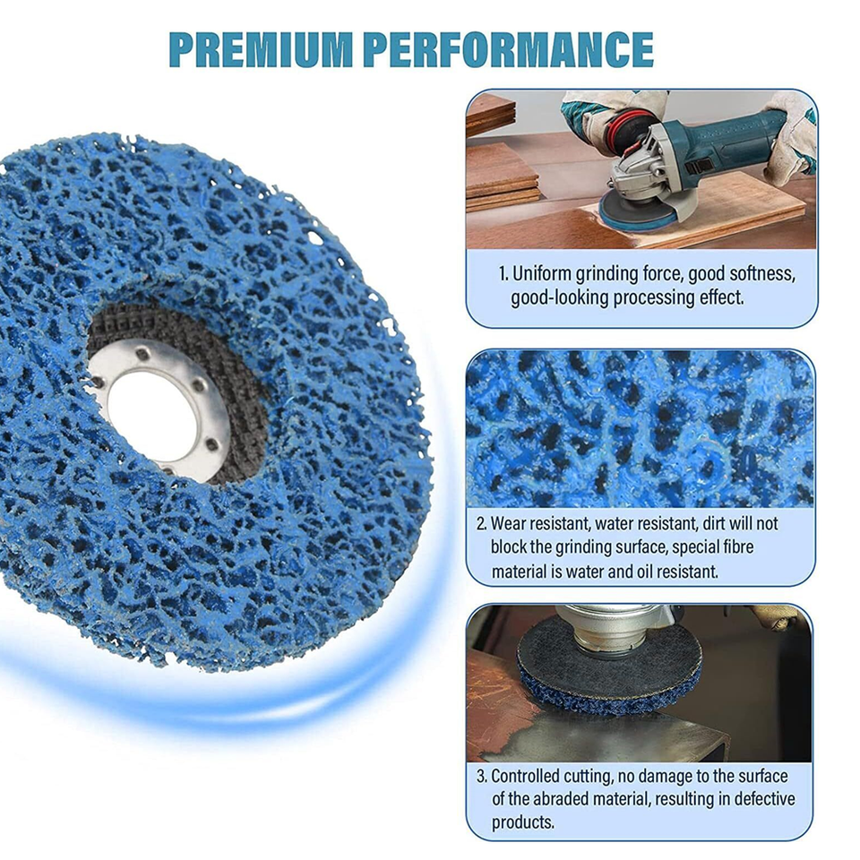 5pcs 115mm Poly Strip Wheel Discs Paint Rust Remove Abrasive Angle ...