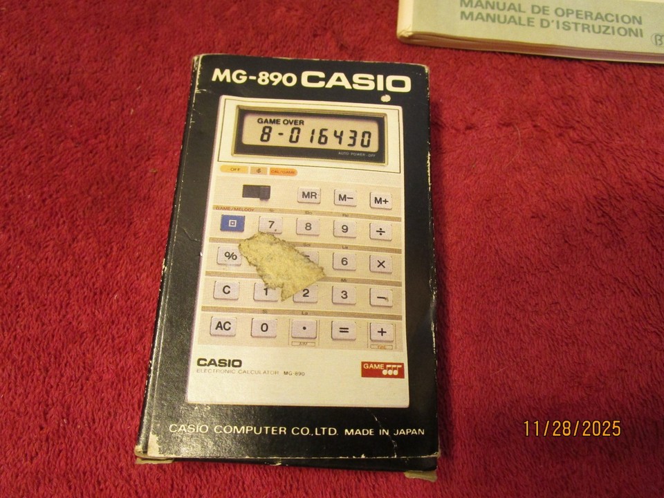 Vintage Casio MG-890 Game Calculator Makes Sounds No Screen Parts ...
