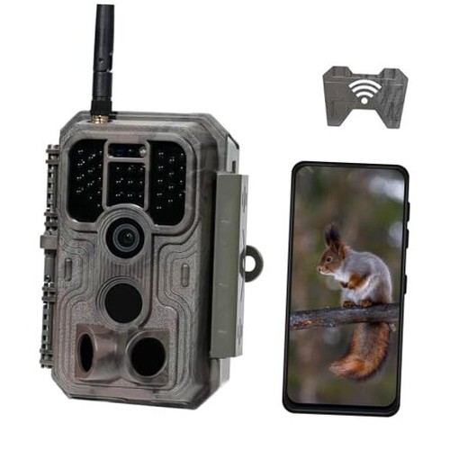 P200 Trail Camera WiFi Bluetooth, Game Camera with 48MP 1296p, 100ft ...