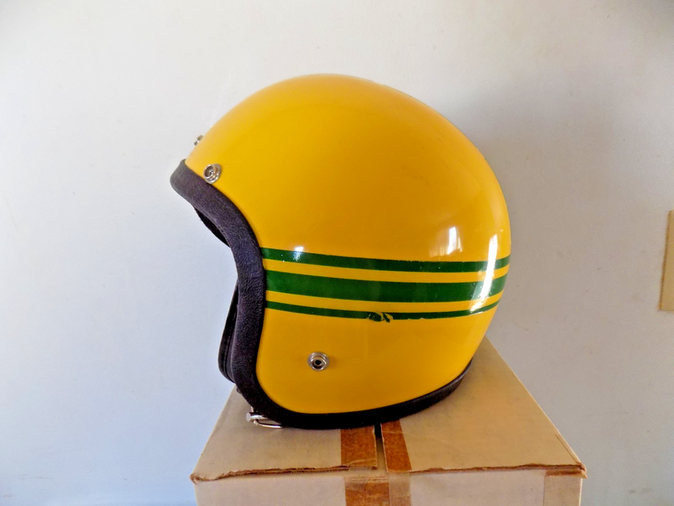 Vintage John Deere Snowmobile Helmet Open Face Ski Helmet w Mouthguard ...