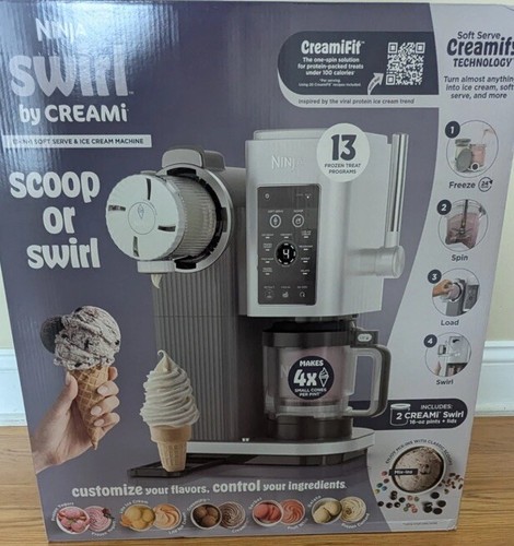 Ninja Swirl by CREAMi Soft Serve and Ice Cream Maker FAST SHIPPING ...