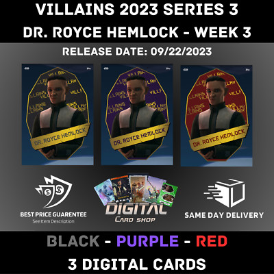Topps Star Wars Card Trader VILLAINS Series 3 DR ROYCE HEMLOCK Black ...