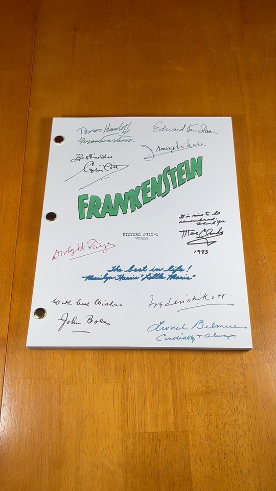 Frankenstein Script Signed- Autograph Reprints- Boris Karloff | eBay