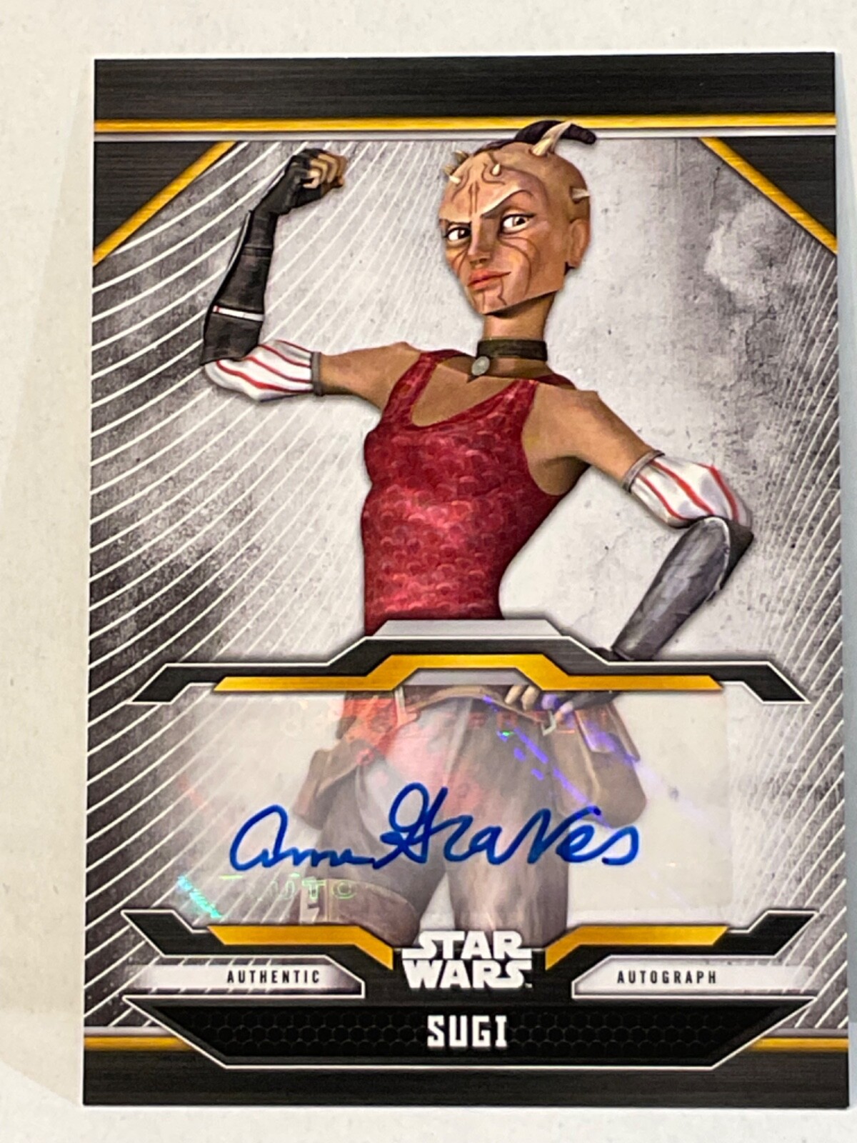 2021 TOPPS STAR WARS BOUNTY HUNTERS ANNA GRAVES AUTO AS SUGI THE CLONE ...
