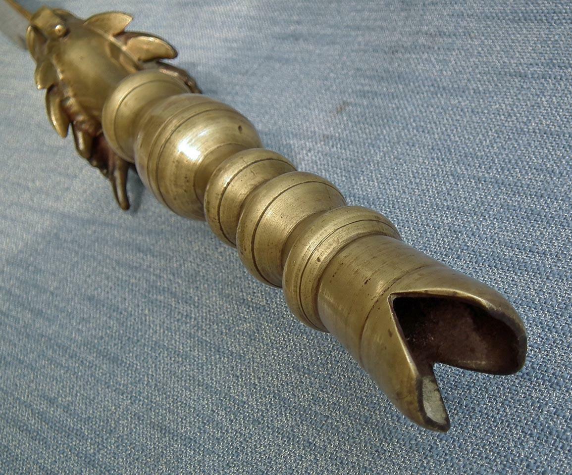 Antique Chinese Qing Dynasty Large Bronze Halberd Polearm Glaive to ...