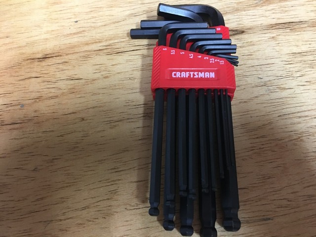 Craftsman 26-pc Ball End Allen Hex Wrench Set Metric & Standard Item ...