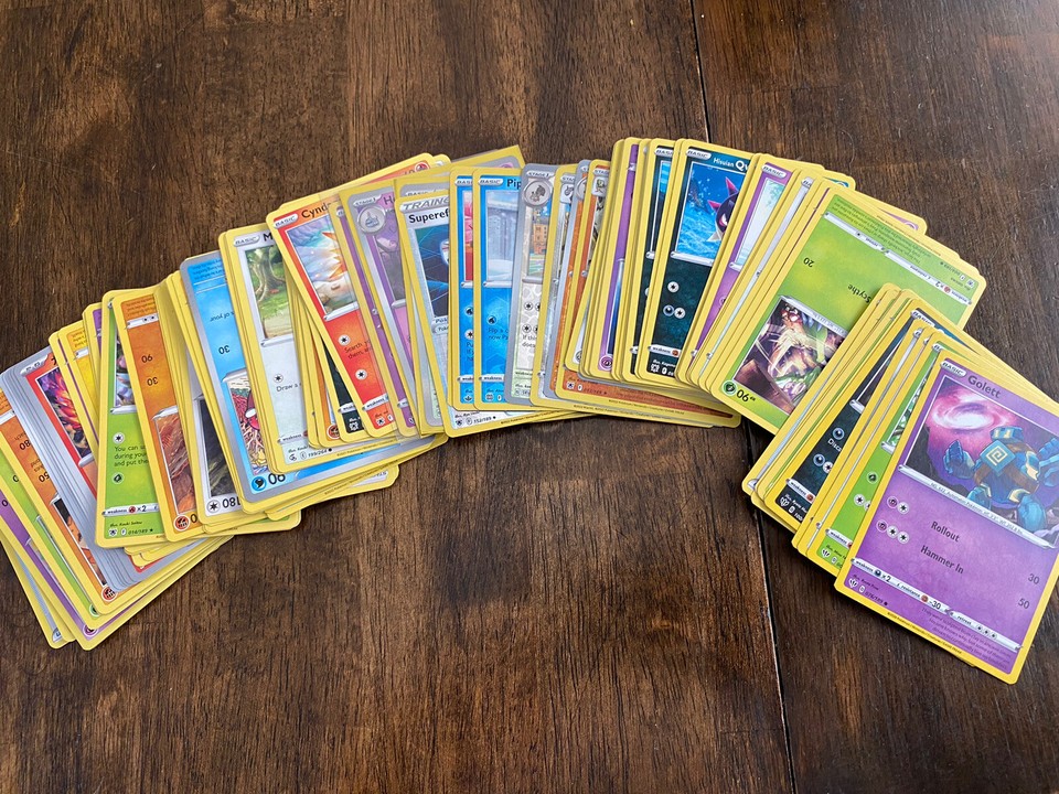 Pokemon Bulk Lot 100+ Cards Common Uncommon Rare Reverse Holo and Holo ...