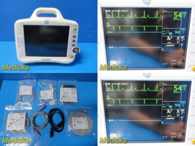 GE Dash 3000 Series Patient Monitor (SpO2 Nellcor) W/ NEW Patient Leads ...