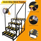 4 Step RV Steps with 2 Handrails Portable Stairs Steps for RV Camper ...