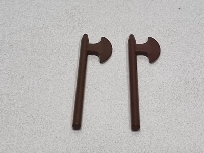 LEGO 3848 Lot Hache Alabarde Main Marron Guerrier Chevalier Médiéval | eBay