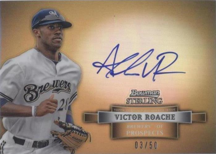 2012 Bowman Sterling - Prospect Autographs Victor Roache #BSAP-VR Gold ...