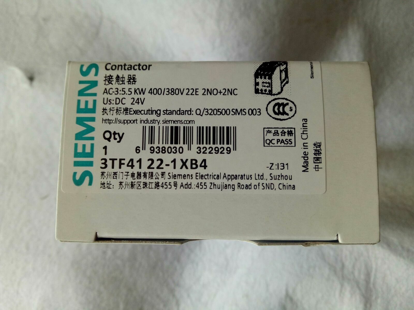 NEW 1PC In Box SIEMENS 3TF4122-1XB4 3TF41 22-1XB4 Contactor 1 year ...