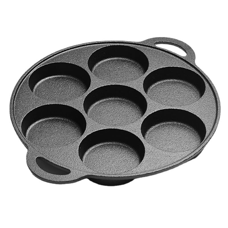 Cast Iron Biscuit Pan 11" Pre-seasoned Cast Iron Mini Cake Pan Cookware ...