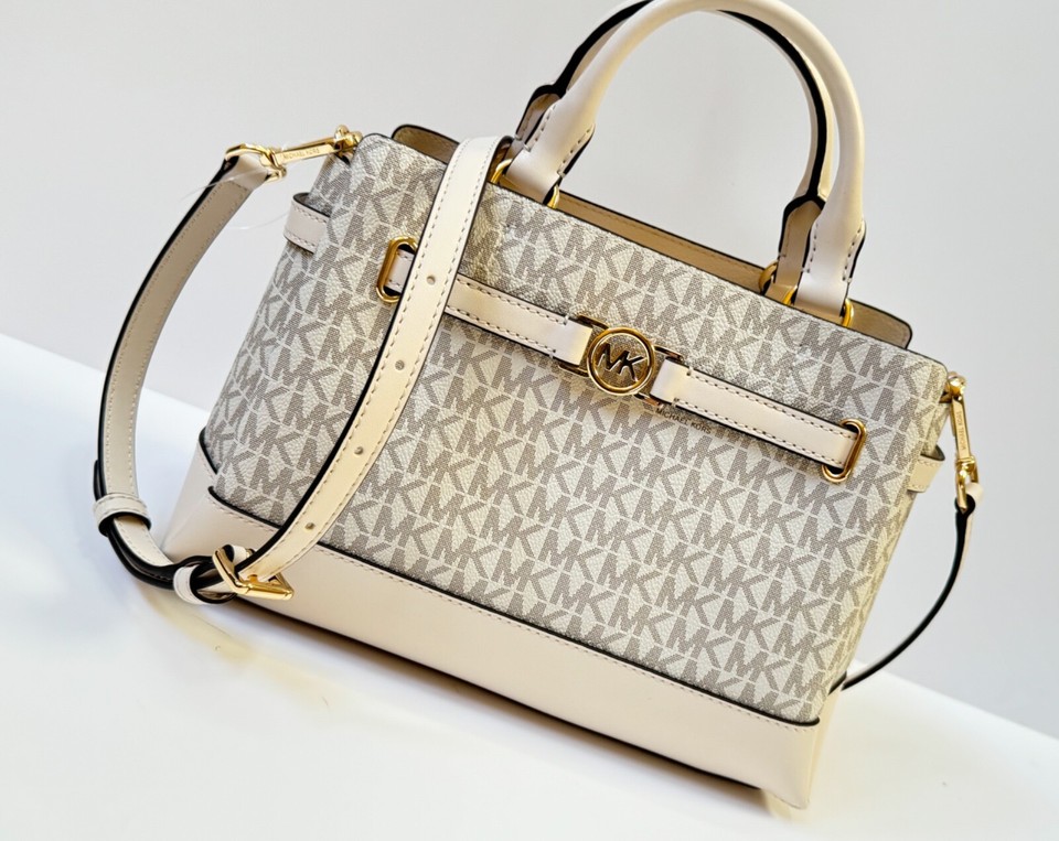 Michael Kors Reed SM Belted Satchel Shoulder Crossbody Bag MK Light ...