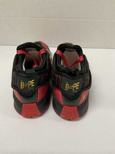Adidas BAPE x Dame 9 Black Scarlet IH0786 Size 7.5 Red Black Basketball ...