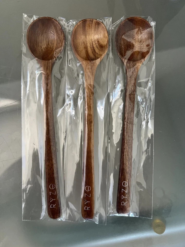4 Pack Ryze Organic Mushroom Coffee W/ 1 RYZE Spoon 100% Authentic FREE ...