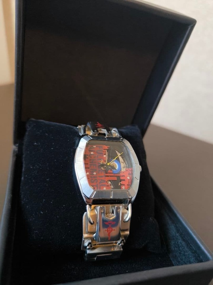 Fullmetal Alchemist Edward Elric Silver Watch Metal Band Anime Official ...