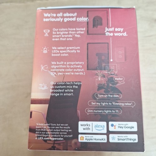 LIFX Smart Light Switch Starter Kit 120V 800LM LFX/STARTKIT2 2x Color ...