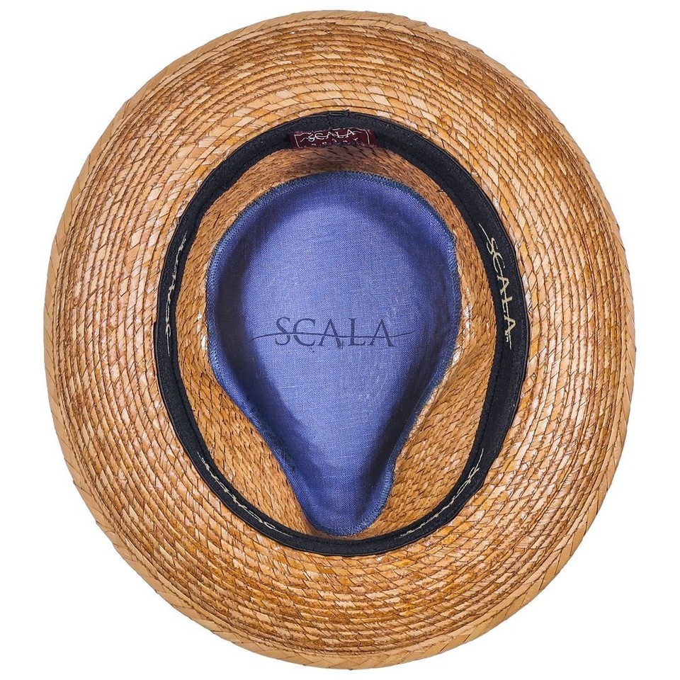 SCALA * MENS FEDORA HAT * S/M * NEW BURI STRAW PANAMA STYLE SUN SHADY ...
