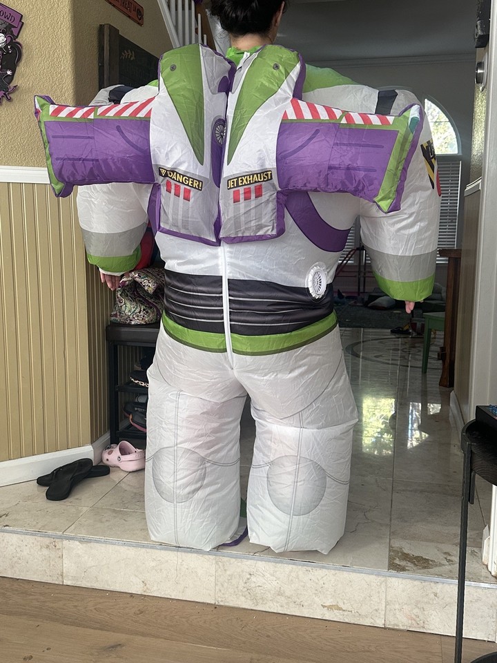 Disney Toy Story Buzz Lightyear Inflatable Adult Costume Halloween One ...