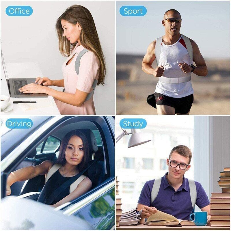 Posture Corrector Adjustable Upper Posture Brace Support,Providing ...