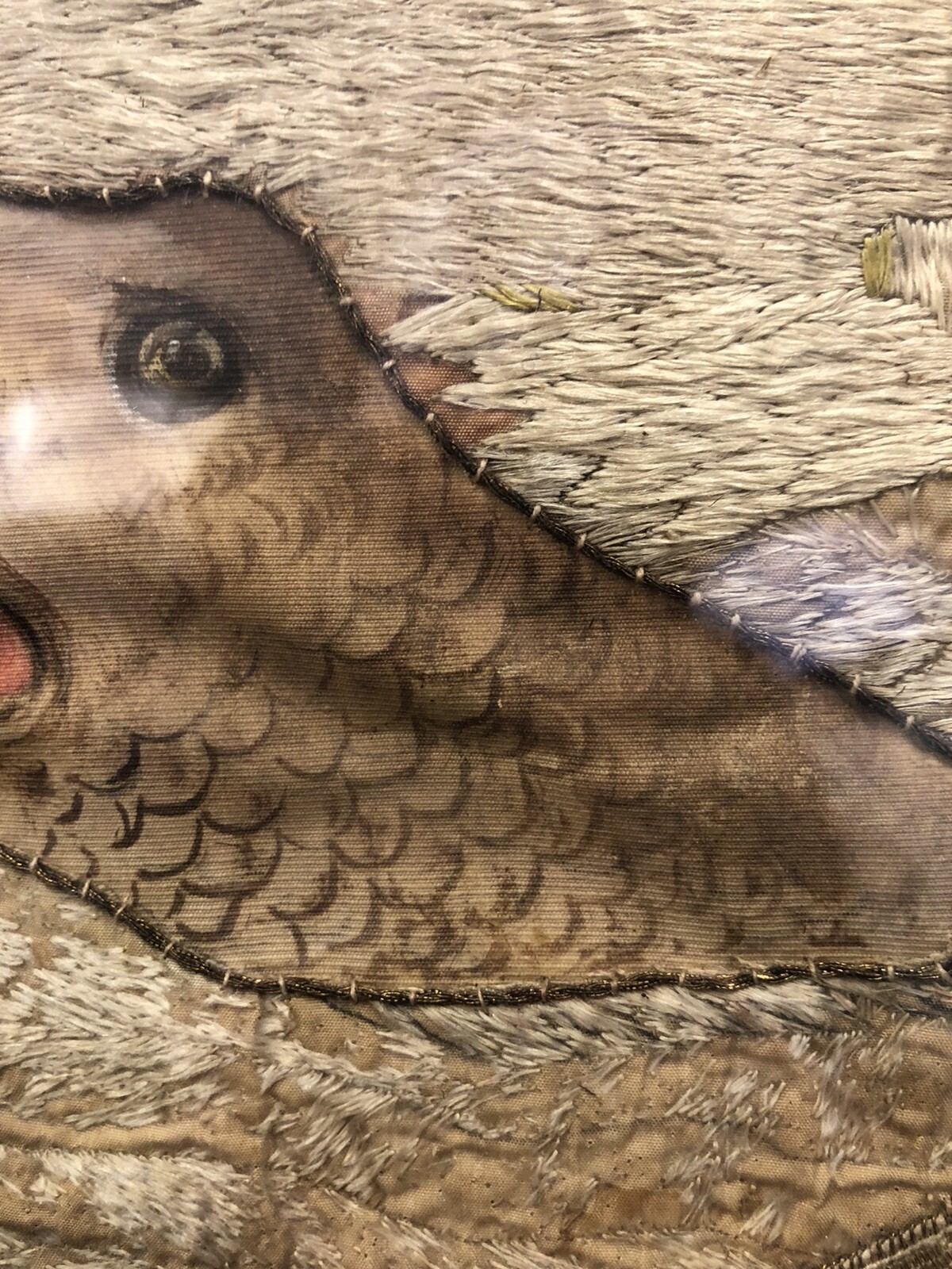 Antique Ecclesiastical Monastery Silk Religious Textile Stumpwork ...