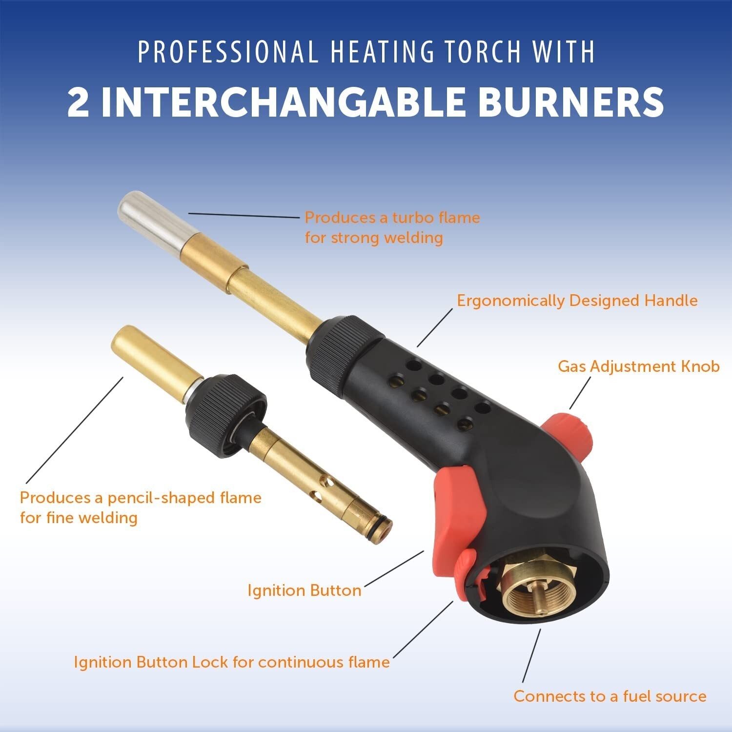 Multi Functional Self Igniting Propane Torch Head with Interchangeable ...