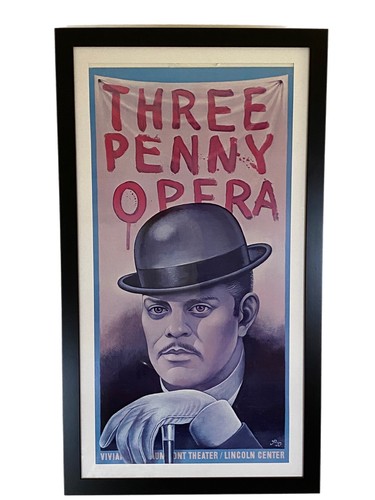 Vintage Original Poster Three Penny Opera Broadway Paul Davis Theater ...