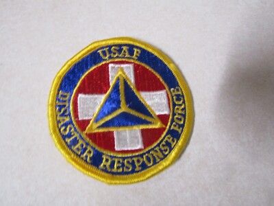 MILITARY PATCH SEW 3 INCHES ROUND USAF DISASTER RESPONSE FORCE AIR ...
