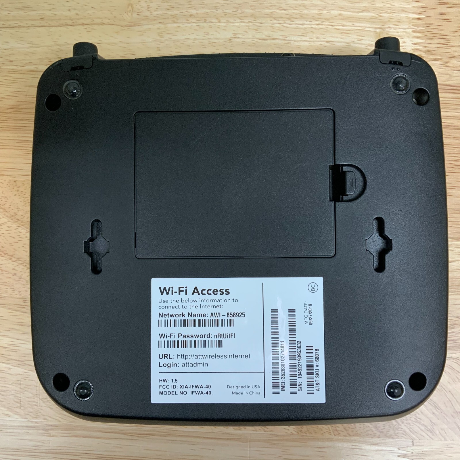 NetComm IFWA40 Wifi Hotspot Modem AT&T Home base router Used Good ...