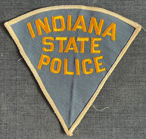Indiana IN State Police Shoulder Patch Uniform Removed Vintage ...