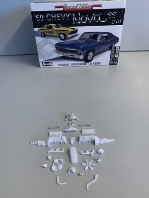 Revell 1/25 1969 NOVA SS 350 engine parts/junkyard/diorama/drag racing ...