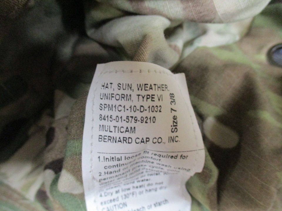 NEW OEF SUN HAT USGI ARMY ISSUE OCP MULTICAM BOONIE CAP BUCKET HAT 7-3/ ...