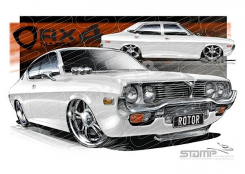 Imports Mazda RX4 WHITE A3 FRAMED PRINT (S009H) | eBay